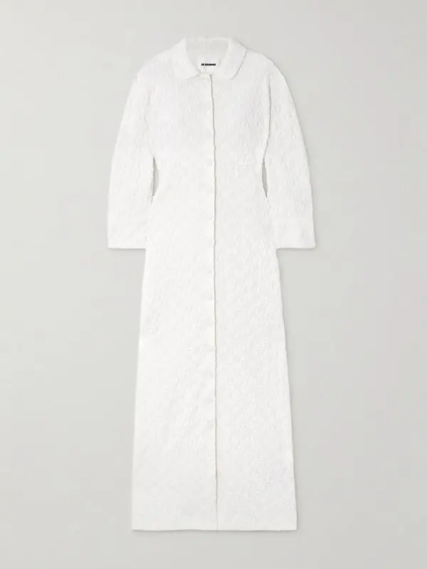 JIL SANDER Cloqué Maxi Dress