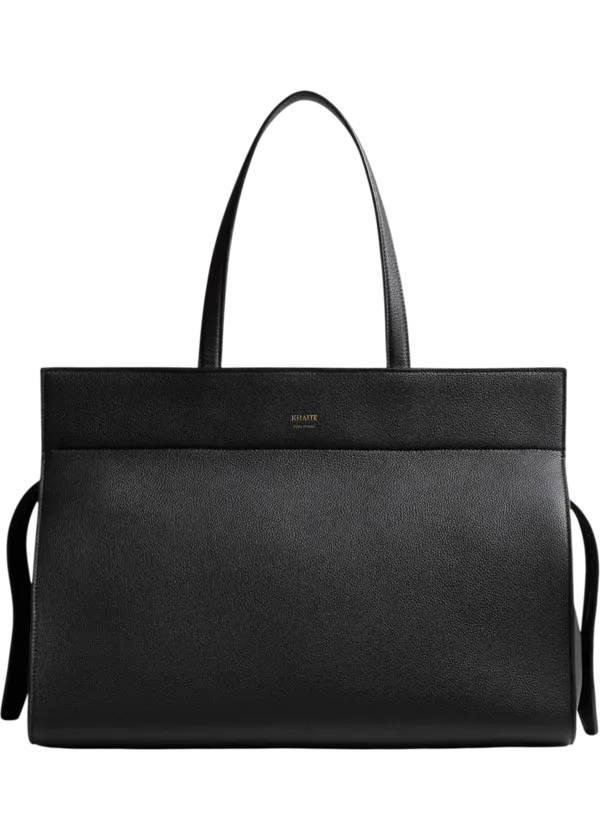 Khaite Crosby Pebbled Leather Bag - Black