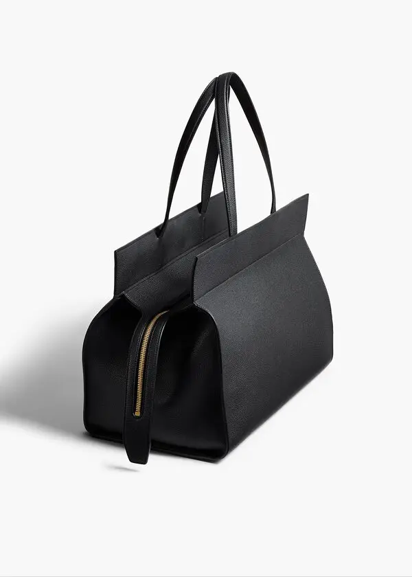 Khaite Crosby Pebbled Leather Bag - Black