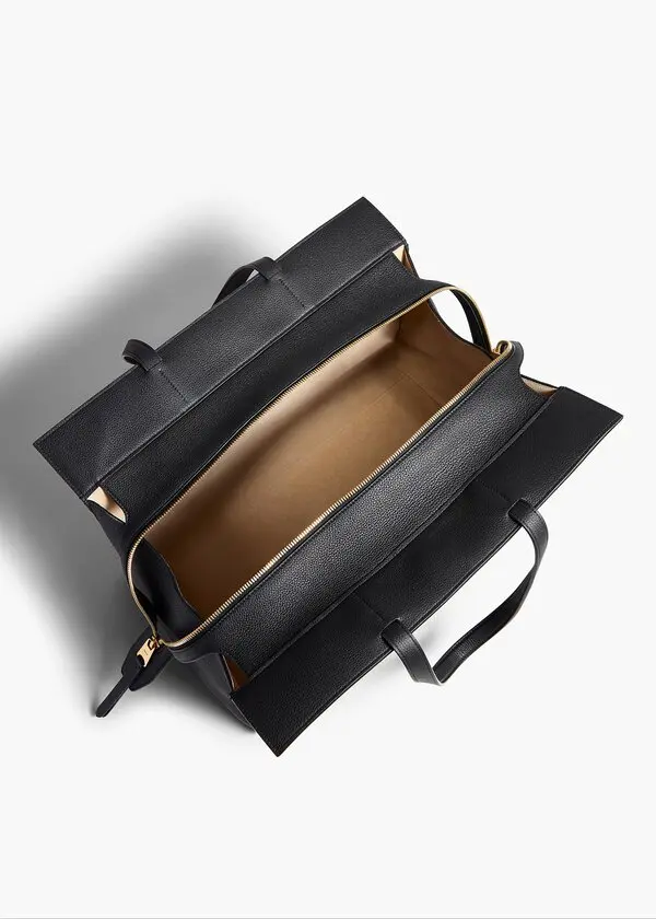 Khaite Crosby Pebbled Leather Bag - Black
