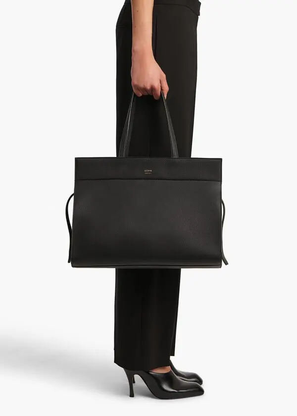 Khaite Crosby Pebbled Leather Bag - Black