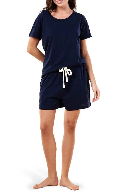 PAPINELLE Ada Boxer Short Pajamas - Navy