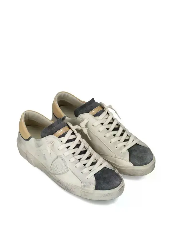 Philippe Model Leather Low-top Sneakers - Neutrals