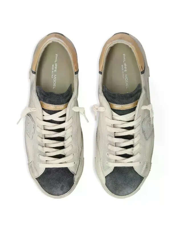 Philippe Model Leather Low-top Sneakers - Neutrals