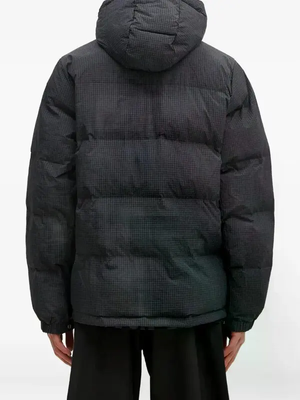 Wood Wood Check-pattern Hooded Jacket - Black
