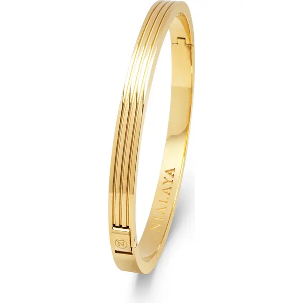 NIALAYA Engraved Bangle - Gold