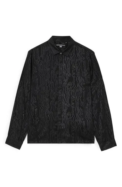 John Varvatos Hickory Button-up Shirt - Black