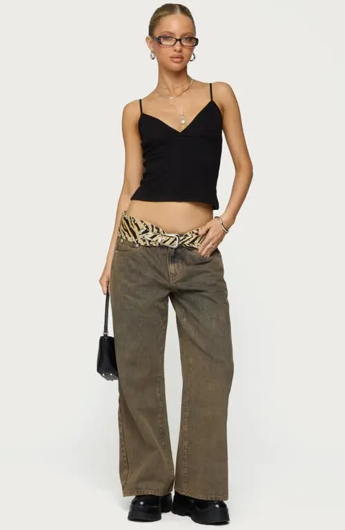 EDIKTED Rosina Crop Camisole - Black