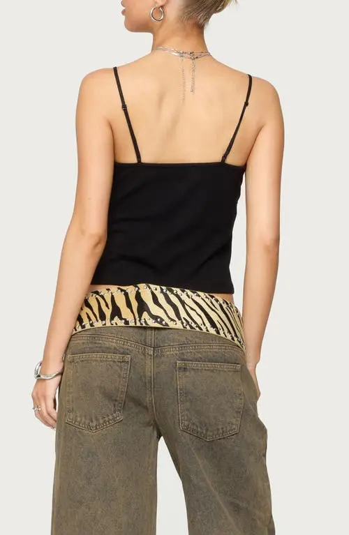 EDIKTED Rosina Crop Camisole - Black