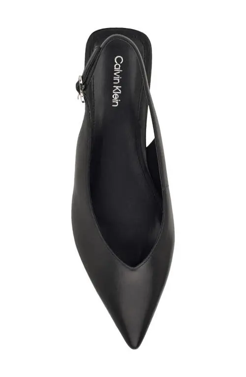 Calvin Klein Galiana Slingback Pointed Toe Flat - Black 002