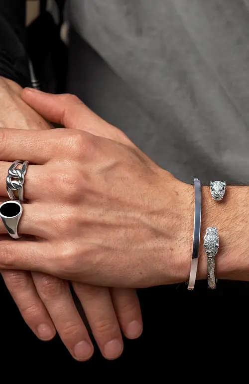 NIALAYA JEWELRY Panther Statement Bangle