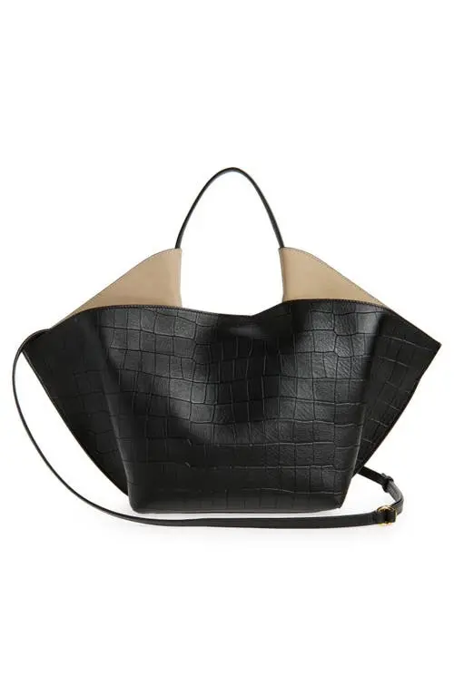 REE PROJECTS Medium Ann Croc-embossed Leather Tote