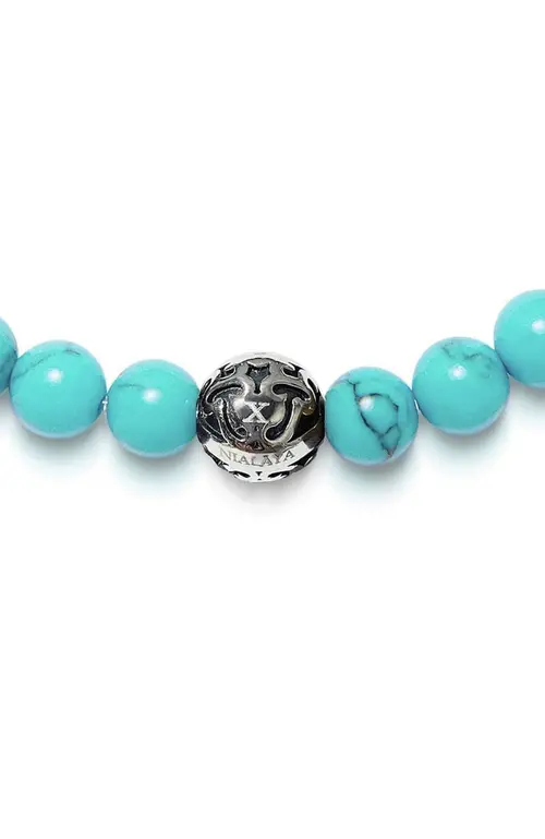 NIALAYA Turquoise Bead Bracelet