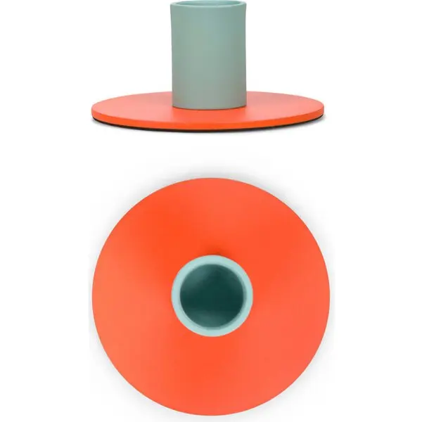 BRITISH COLOUR STANDARD Small Two Tone Candle Holder - Orange