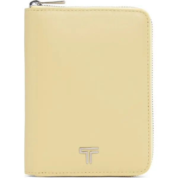 Tumi Belden Zip Around Leather Passport Case - Washed Yellow