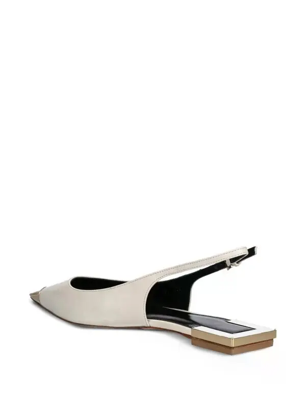 Elisabetta Franchi Pointed-toe Slingback Ballet Flats