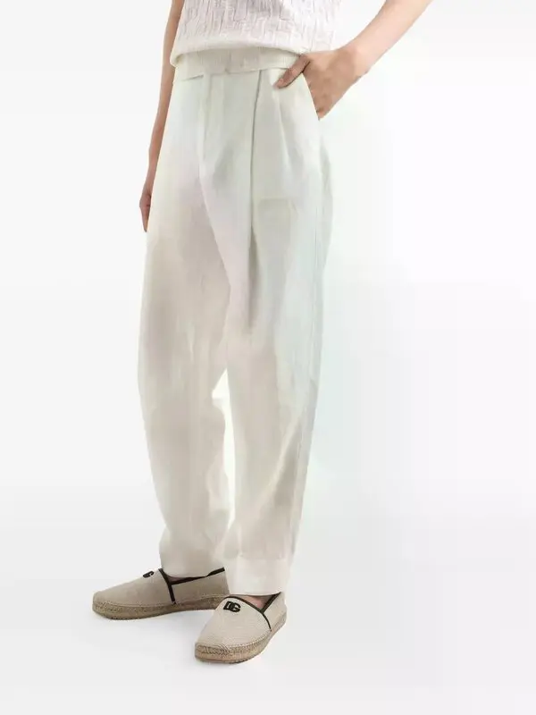 Dolce & Gabbana Linen Trousers - White