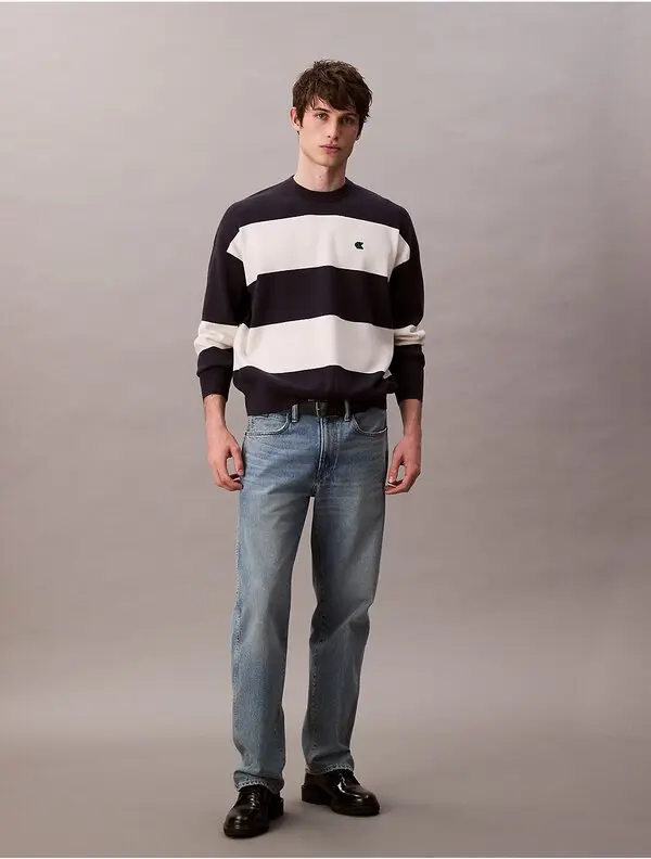 Calvin Klein Relaxed Striped Sweater - Night Sky