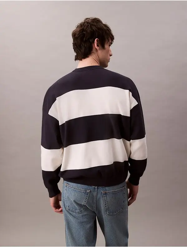 Calvin Klein Relaxed Striped Sweater - Night Sky