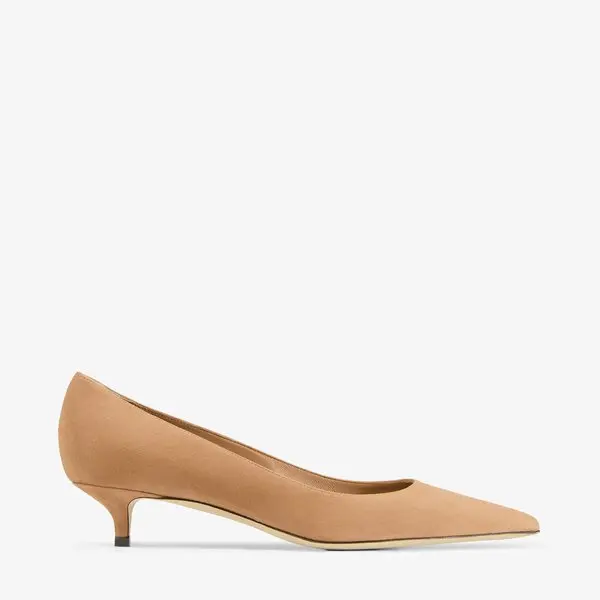 JIMMY CHOO Amelia Suede Kitten Heel Pumps