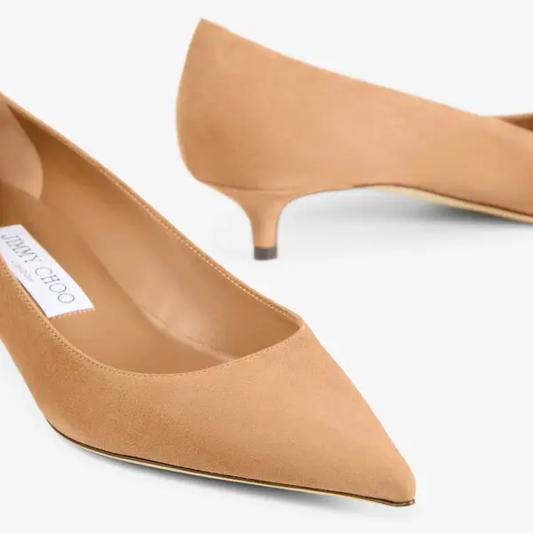 JIMMY CHOO Amelia Suede Kitten Heel Pumps