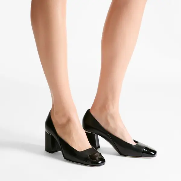 JIMMY CHOO Jenson 65 Patent And Nappa Leather Pumps
