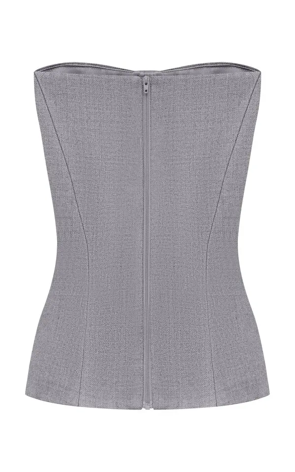 Alex Perry Cupped Suiting Corset Top