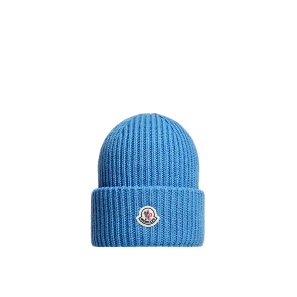 Moncler Wool And Cashmere Beanie - Blue
