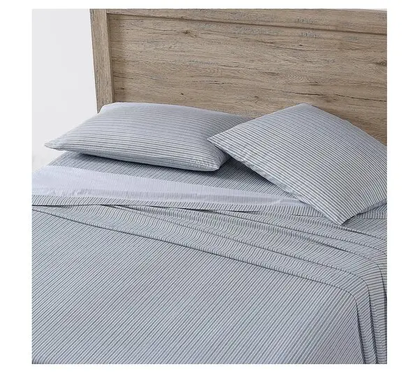 Eddie Bauer Ticking Stripe Navy Twin Sheet Set