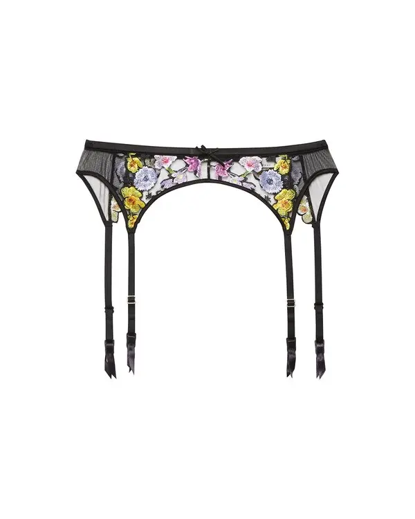 FLEUR DU MAL Eden Garter Belt - Black