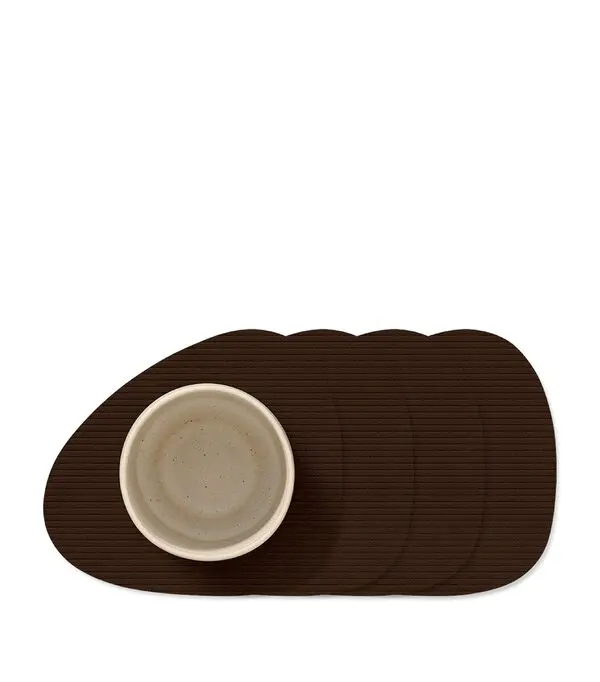 LINDDNA Corduroy Curve Coasters - Brown