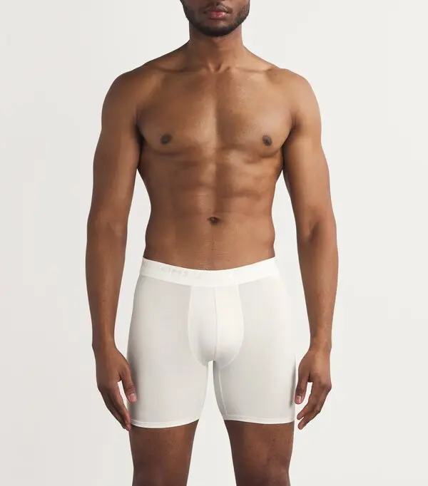 SKIMS Stretch-jersey Boxer Briefs - White