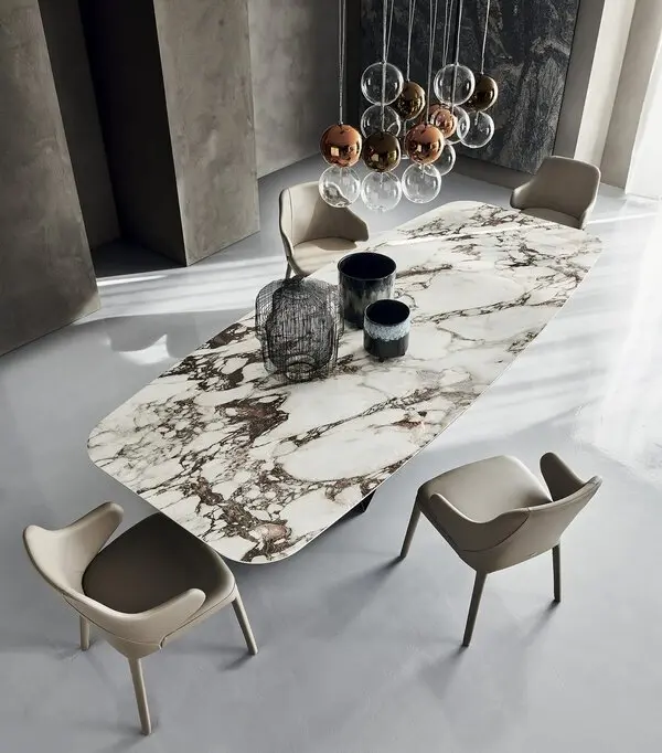 CATTELAN Steel And Ceramic Skorpio Keramik Dining Table
