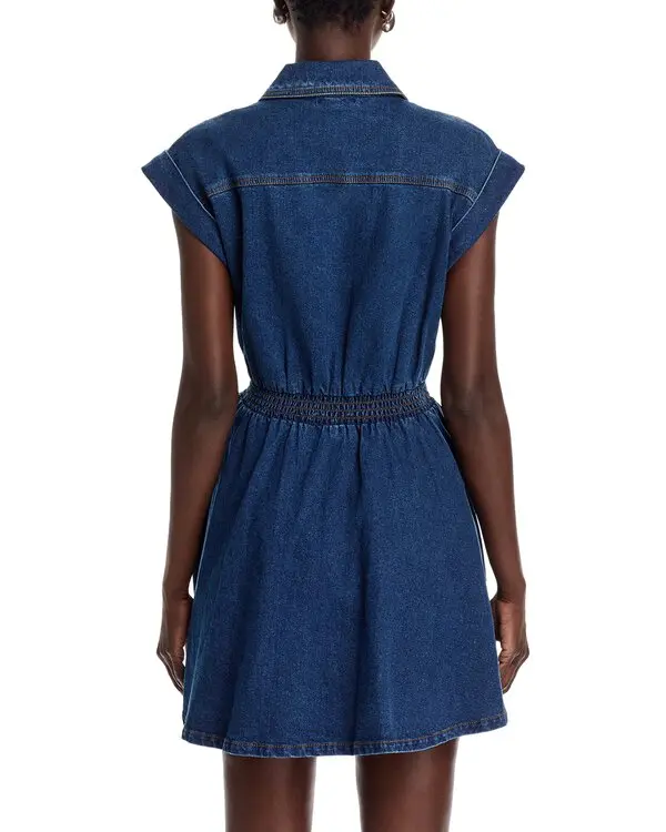 Steve Madden Tucker Fit-And-Flare Denim Dress In Dark Blue - 60% Off |  Editorialist