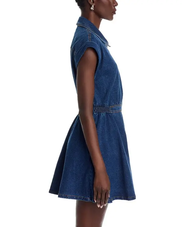 Steve Madden Tucker Fit-And-Flare Denim Dress In Dark Blue - 60% Off |  Editorialist