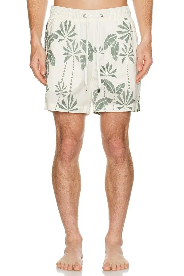 Onia Charles 5 Swim Trunk - Olive Multi