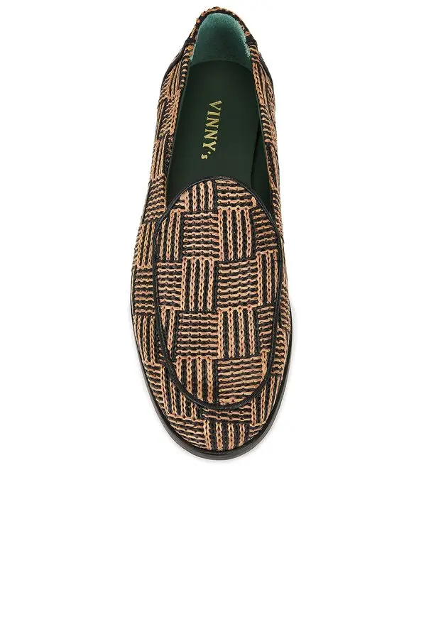 VINNY'S Belgee Loafer - Raffia Brown