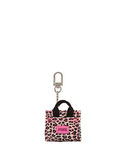 Pink Mini Tote Keychain Charm - Print