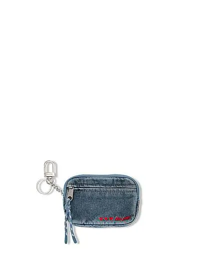 Pink Zip Card Holder Keychain - Print