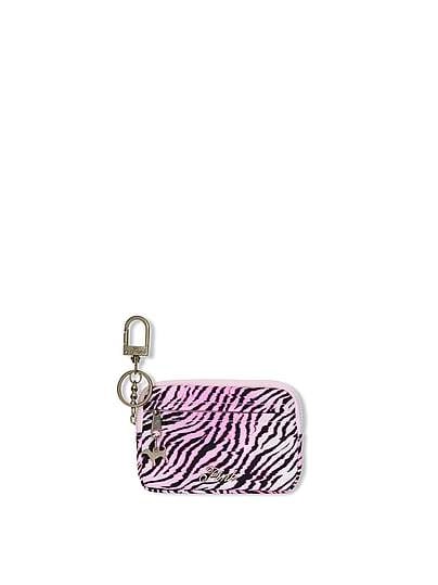 Pink Zip Card Holder Keychain - Print