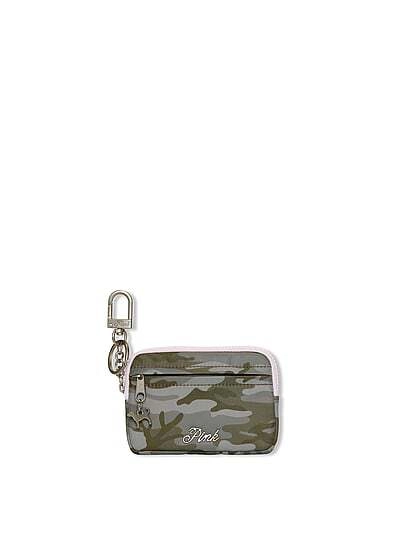 Pink Zip Card Holder Keychain - Print