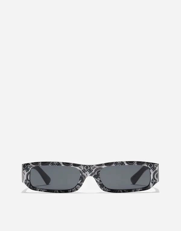 Dolce & Gabbana Maiolica Print Sunglasses - Black Maiolica Print