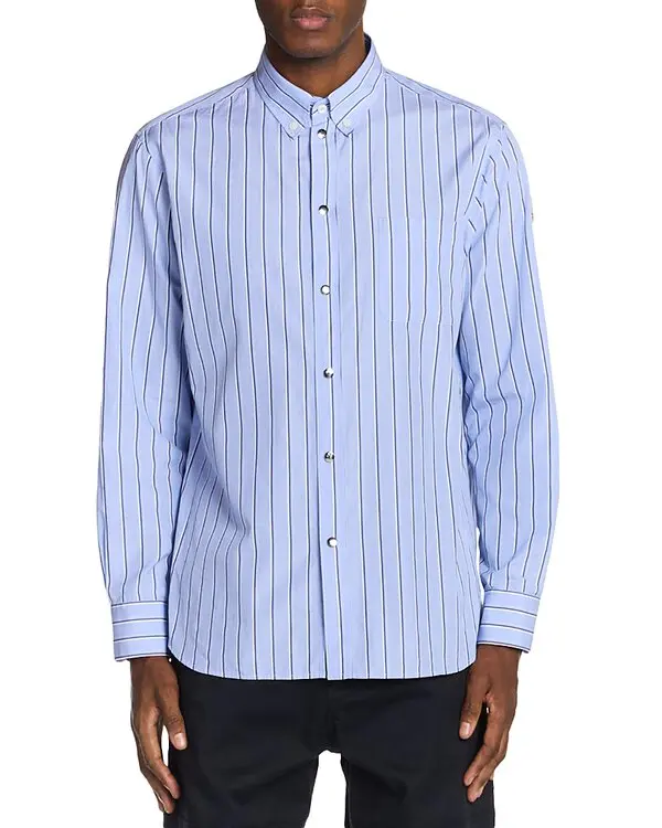 Moncler Striped Button Down Shirt - Aqua