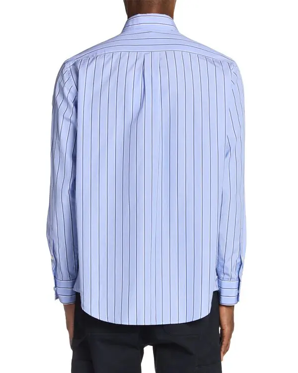 Moncler Striped Button Down Shirt - Aqua