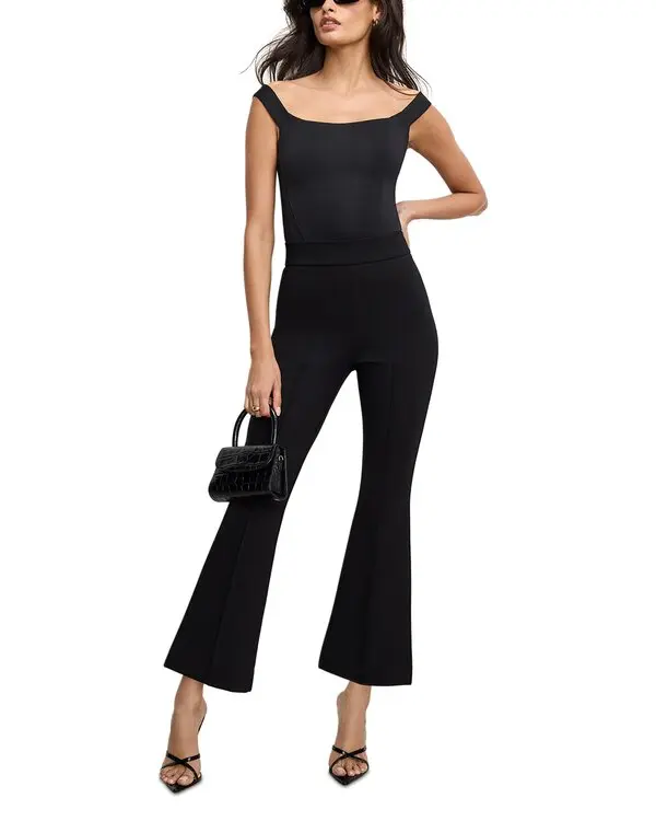 Good American Soft Stretch Ponte Kick Flare Pants