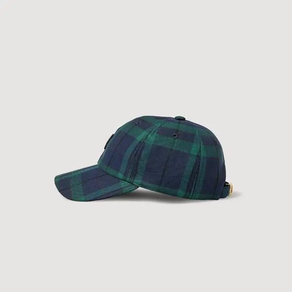 Sandro Checked Cap - Green / Blue