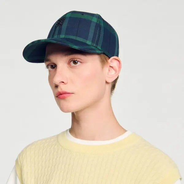 Sandro Checked Cap - Green / Blue