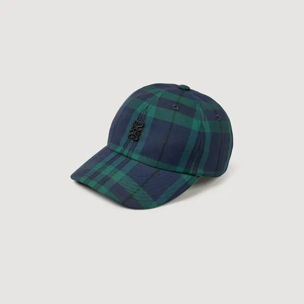 Sandro Checked Cap - Green / Blue