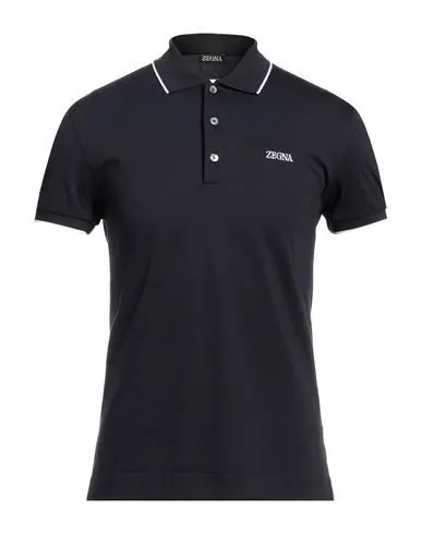 Zegna Polo Shirt Size Cotton, Elastane - Blue