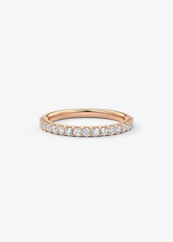 FRANK DARLING The Classic French Half Eternity 2mm Band - Yellow Gold